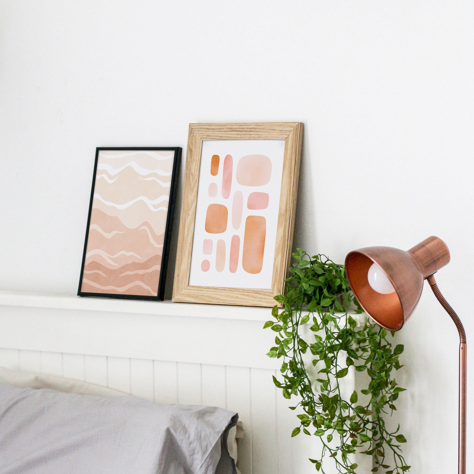 Geometric Neutral Shapes Digital Art Print Minimalist Wall - Etsy