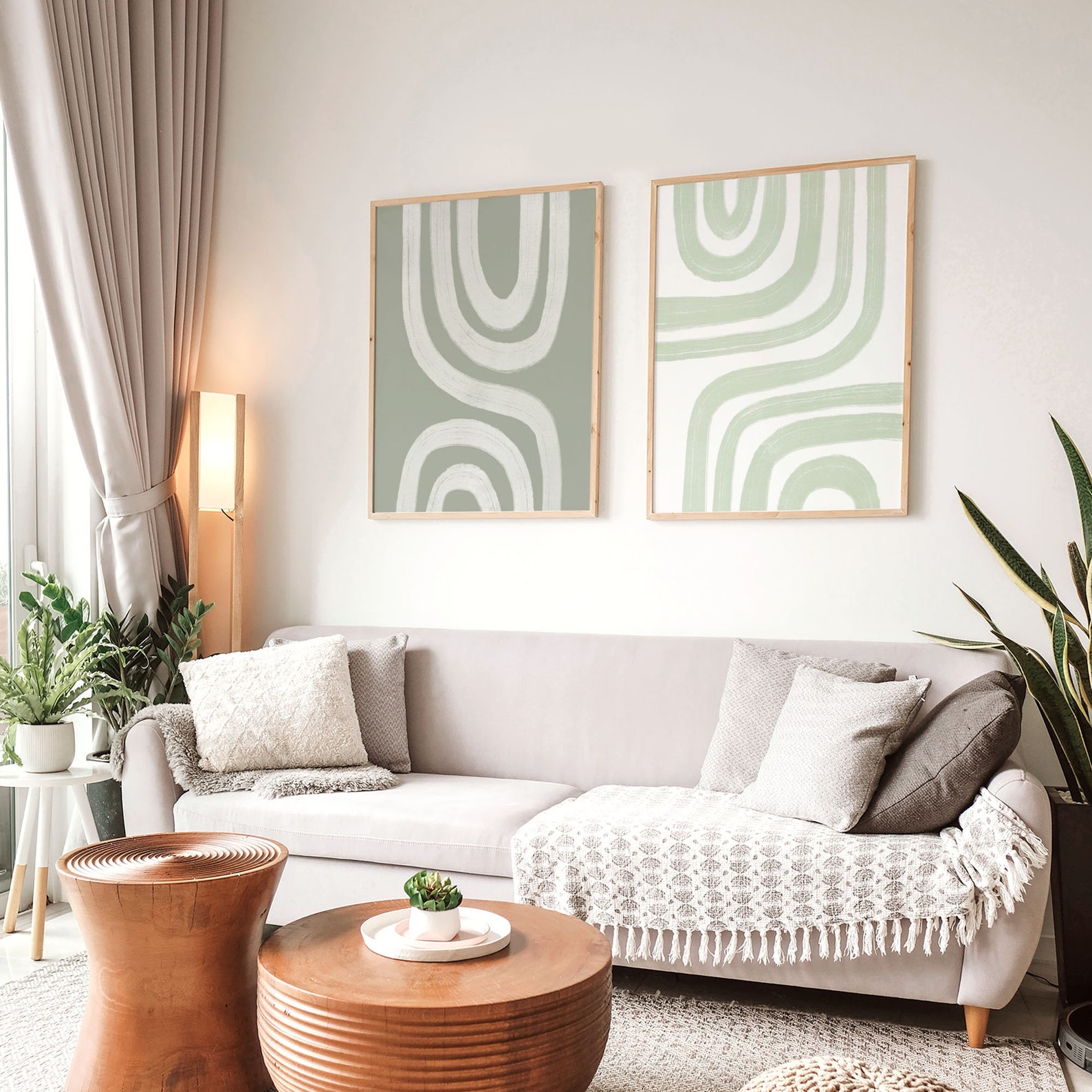 Mint Green Line Art Digital Print Abstract Lines Poster - Etsy