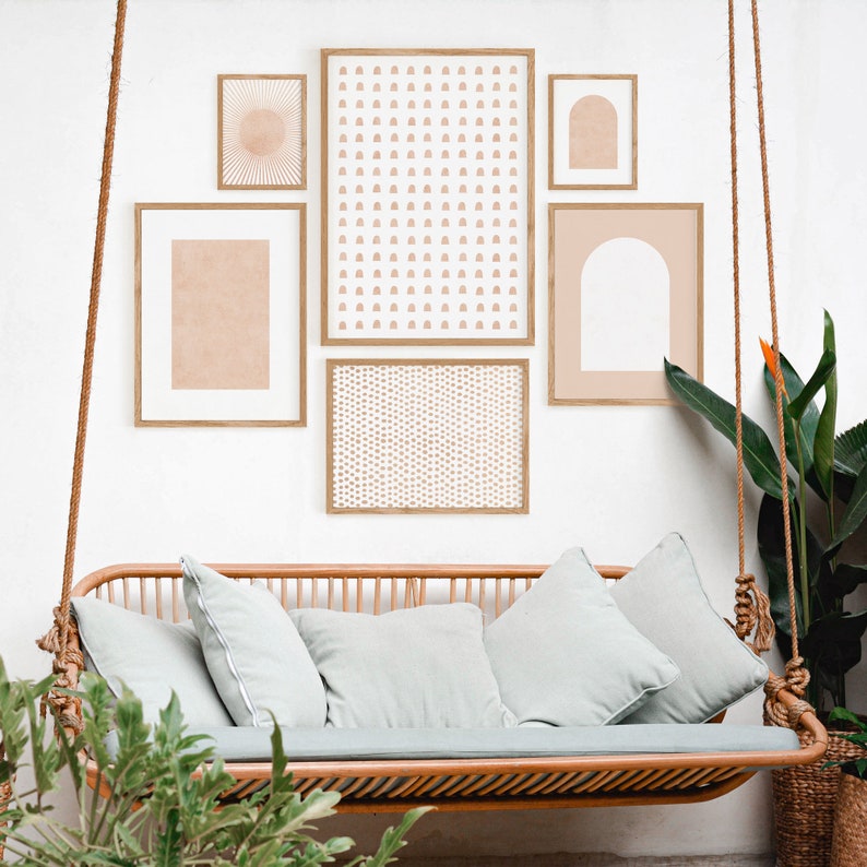 Neutral Minimalist Pattern Digital Art Print Geometric Shape - Etsy