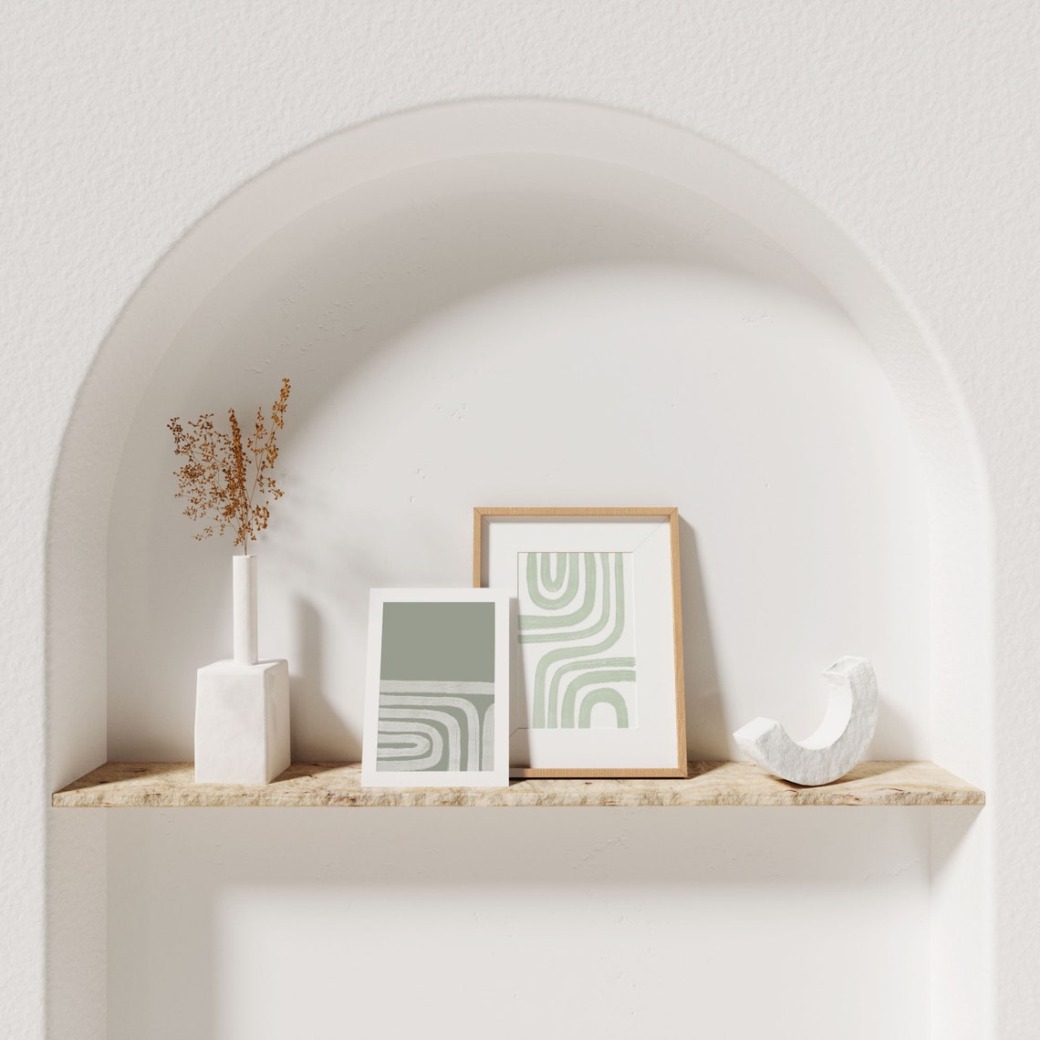 Mint Green Line Art Digital Print Abstract Lines Poster - Etsy