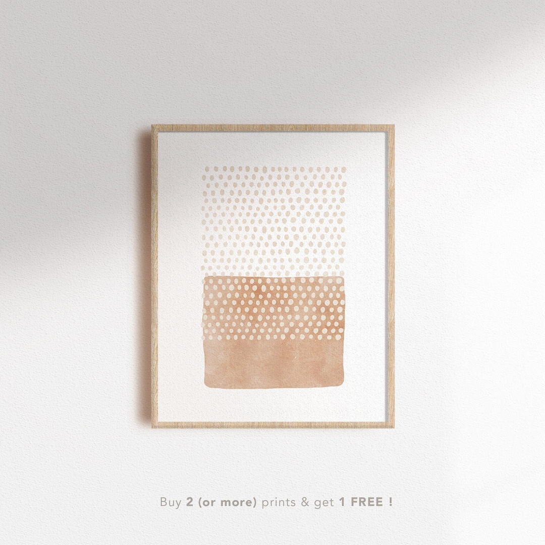 Neutral Dots Pattern Digital Art Print, Simple Wall Decor - Etsy