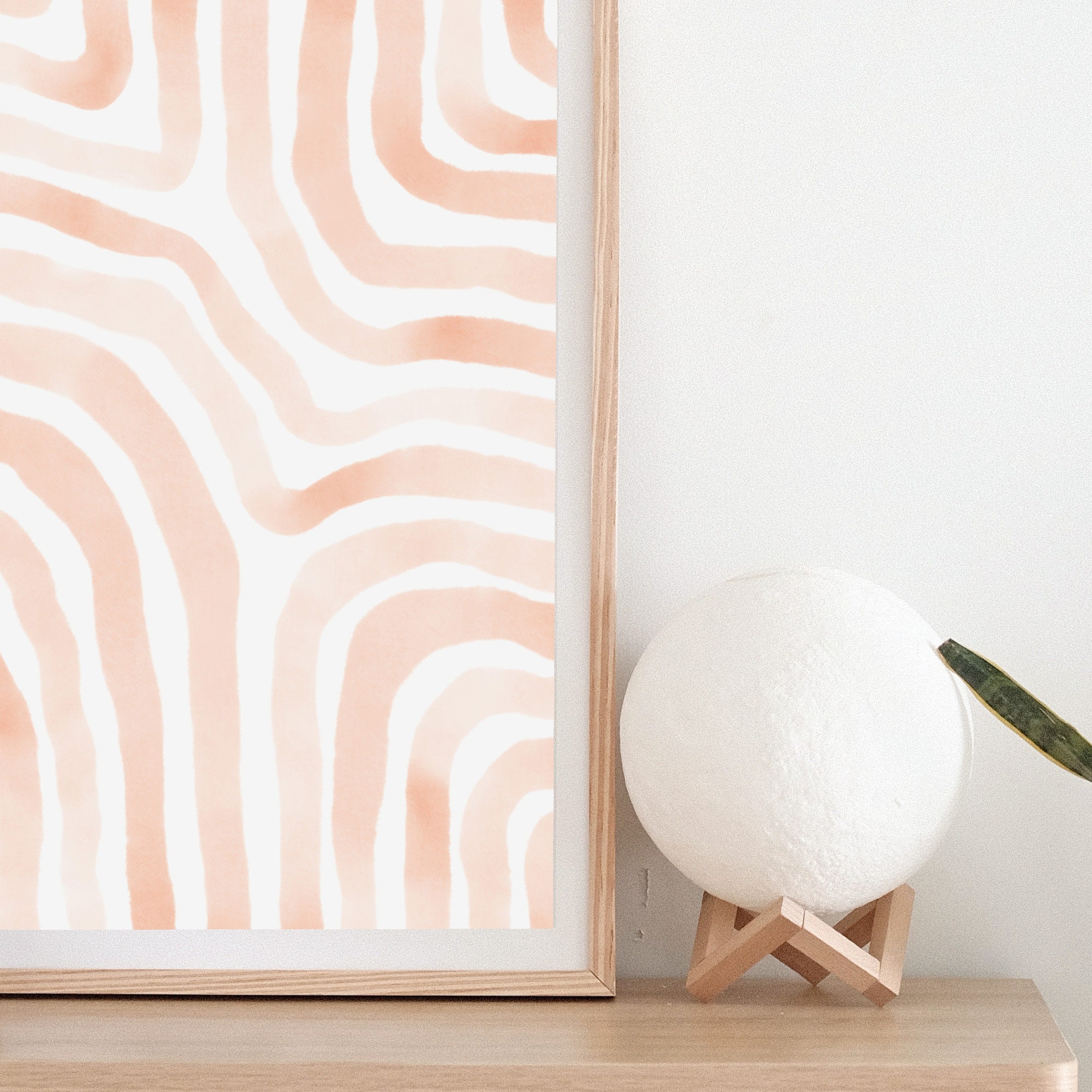 Geometric Line Art Print Watercolor Pattern Digital Wall Art | Etsy