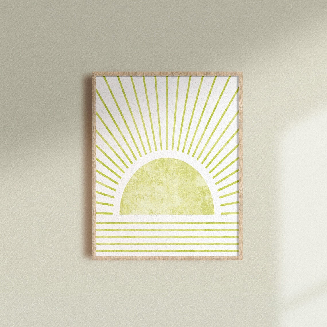 Geometry Sunshine Line Art Printable Modern Sunrise Digital - Etsy