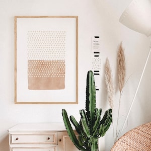 Neutral Dots Pattern Digital Art Print, Simple Wall Decor - Etsy