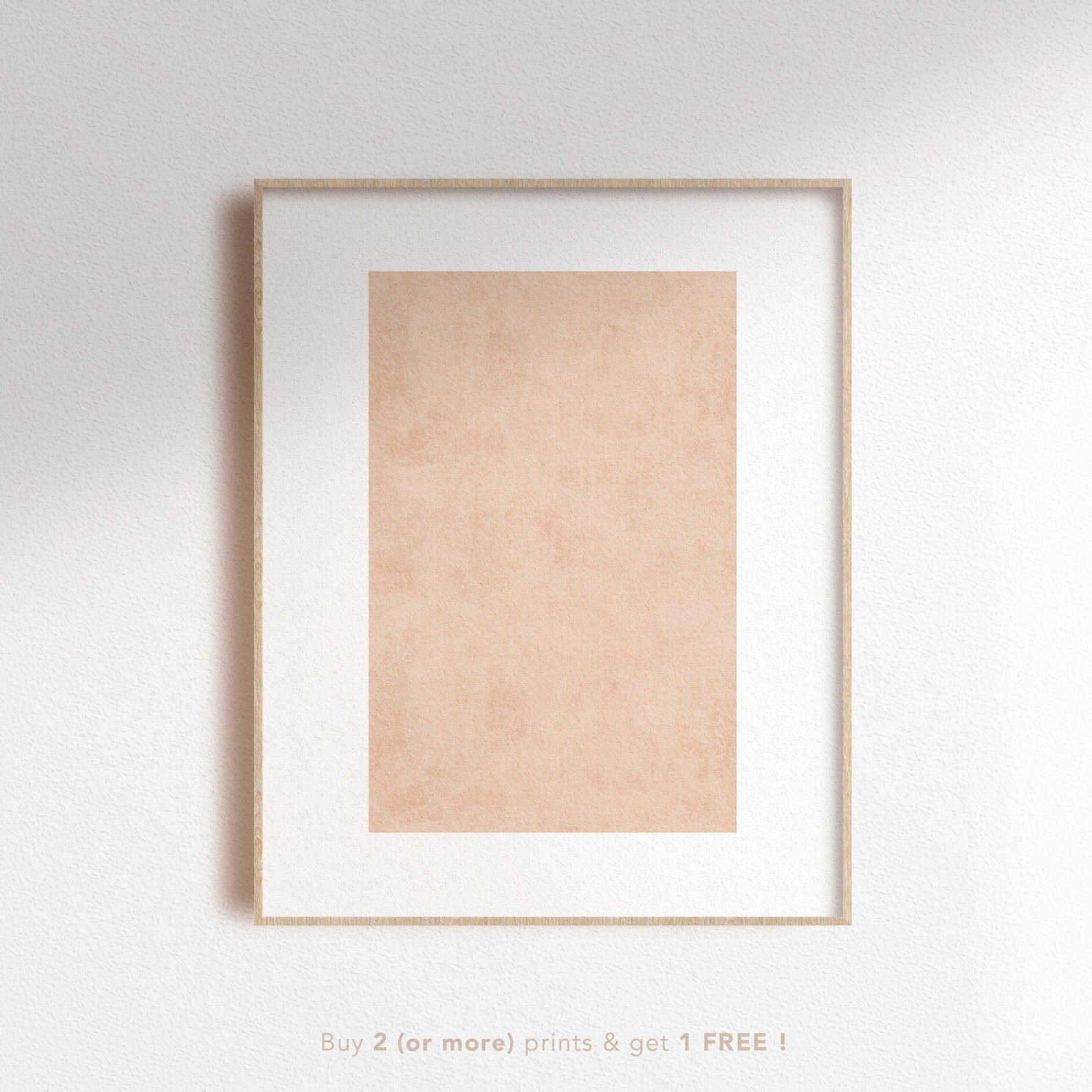 Minimalist Neutral Rectangle Shape Digital Print Pink | Etsy