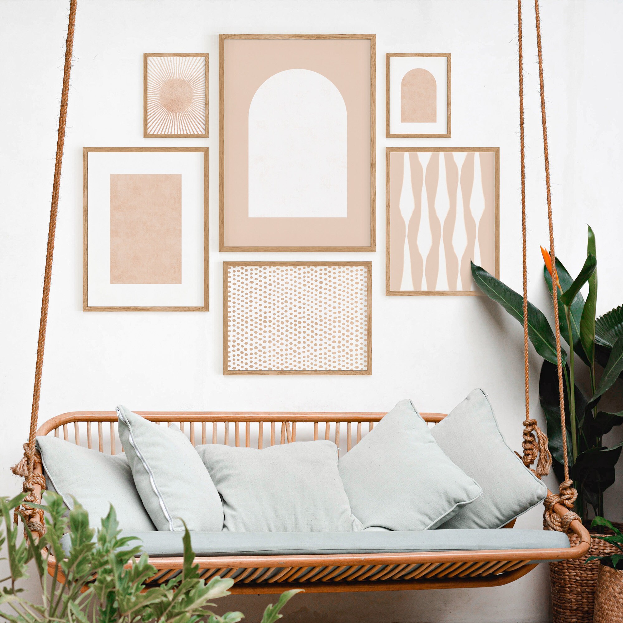 Simple Neutral Geometric Shape Digital Print Minimalist Arch | Etsy