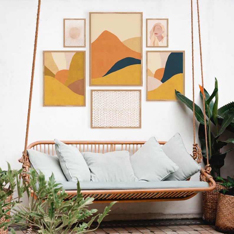 Abstract Landscape Digital Art Print Contrasting Color - Etsy