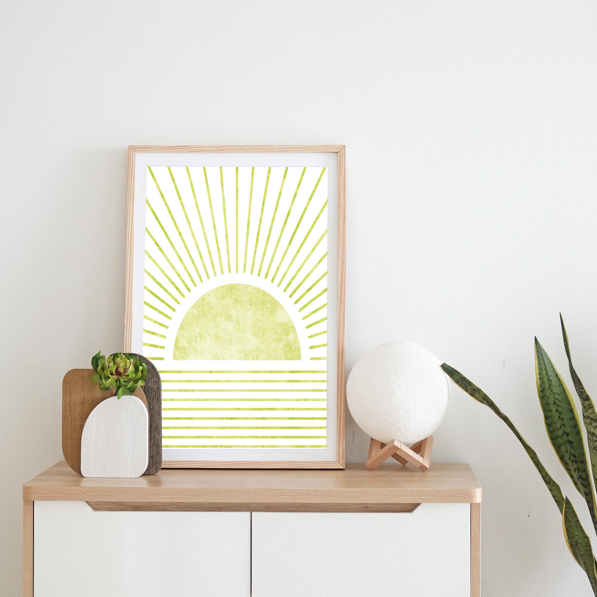 Geometry sunshine line art printable modern sunrise digital | Etsy
