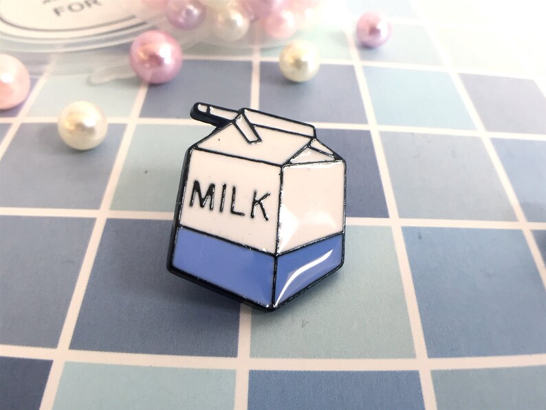 Cartoon Enamel Pin Milk Pin Enamel Pin Set Pins Enamel Pins Etsy