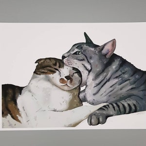 Cursed Cat Meme Art Print | Tabby Illustration, Internet Meme, Cat ...