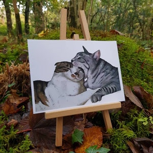 Cursed Cat Meme Art Print | Tabby Illustration, Internet Meme, Cat ...