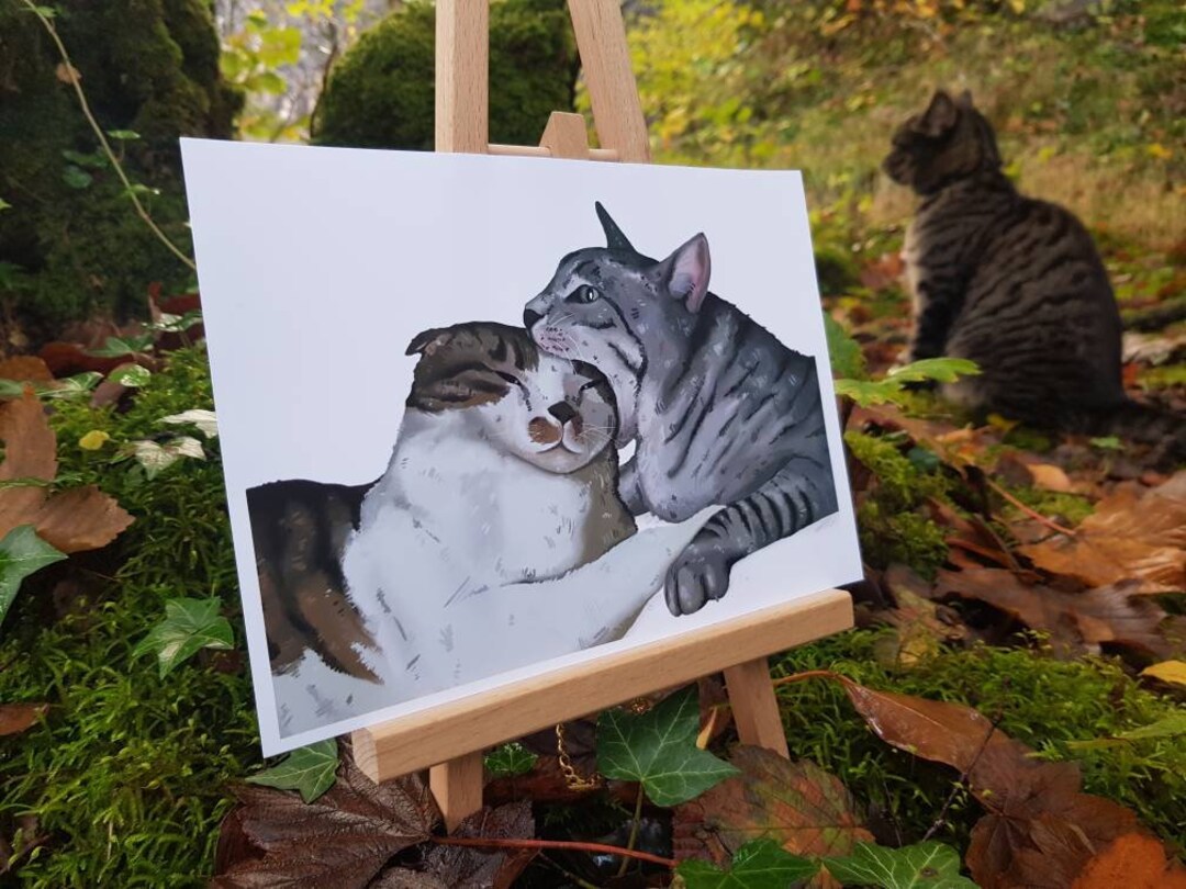 Cursed Cat Meme Art Print | Tabby Illustration, Internet Meme, Cat ...