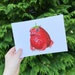 Strawberry Toad Art Print Fruit Drawing, Frog Lover Art, Abstract ...