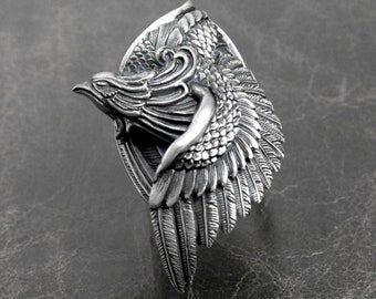 Phoenix Ring Spirit Animal Fire Passion Bird Rebirth - Etsy