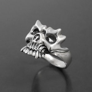ASH Simple Small Skull Face Ring / SFD-R-154 - Etsy