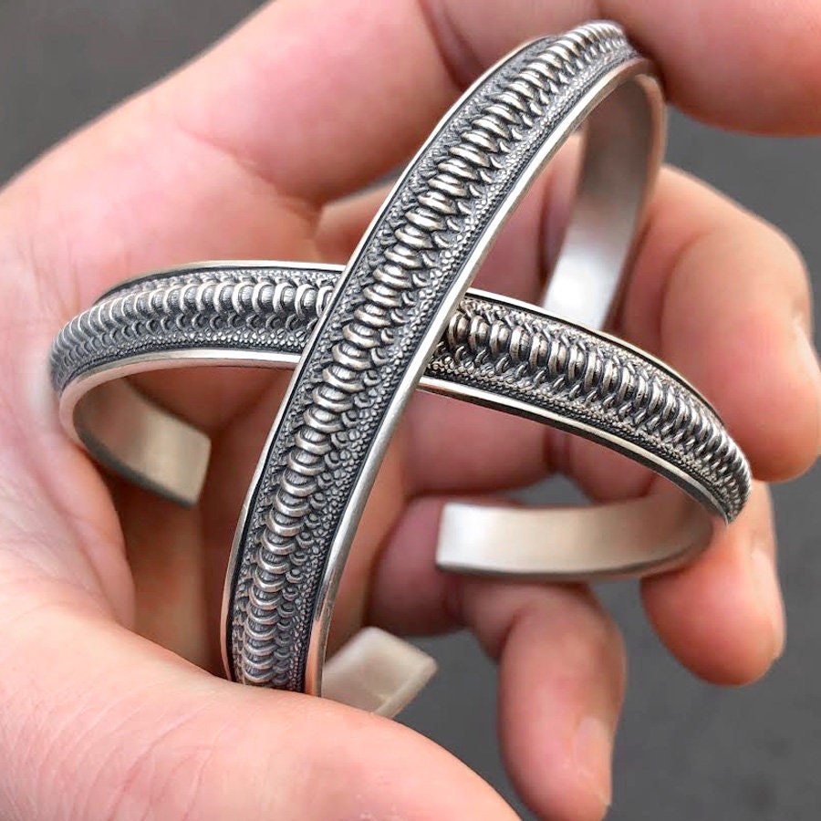 Dragon scale bangle | Etsy