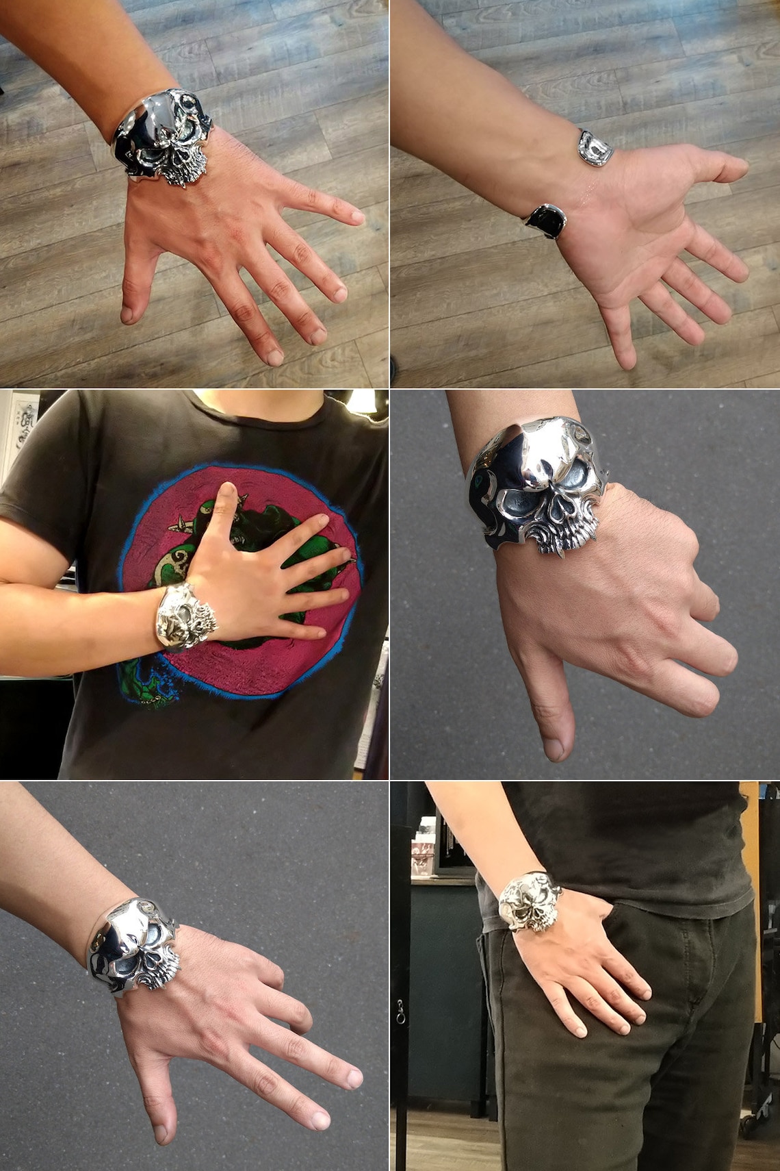 Ares Huge Skull Bangle - Etsy