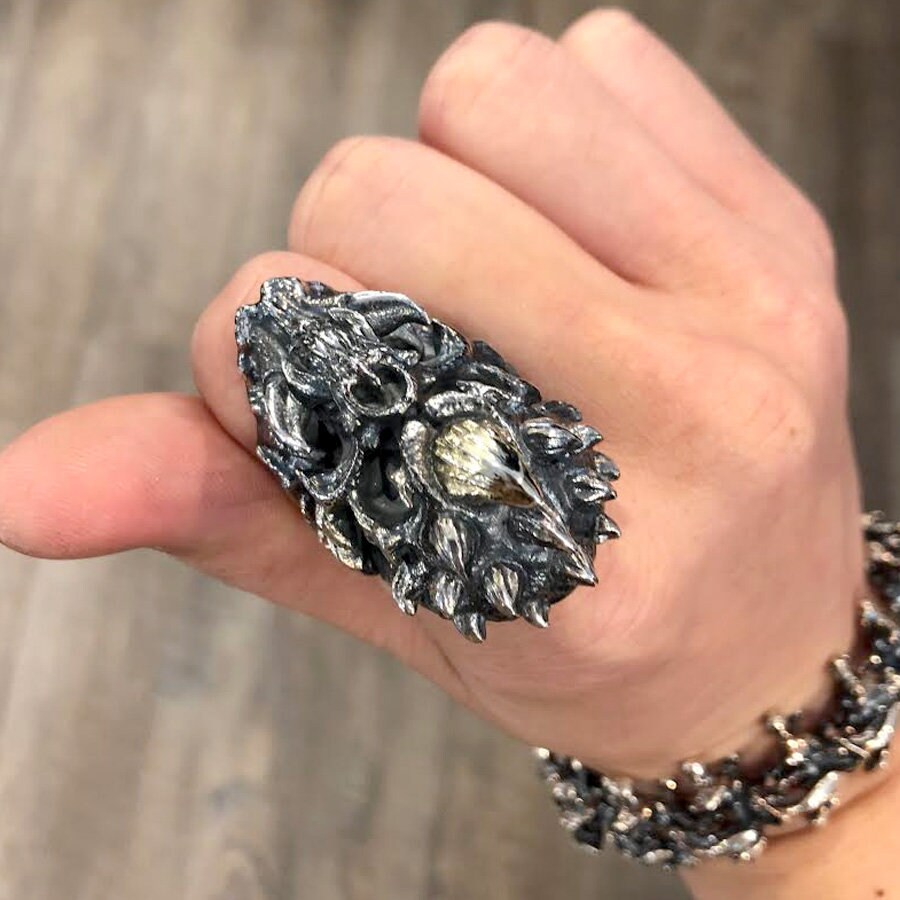 Oni ring full face | Etsy