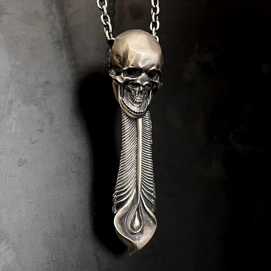 Dual Skull Pendant - Etsy
