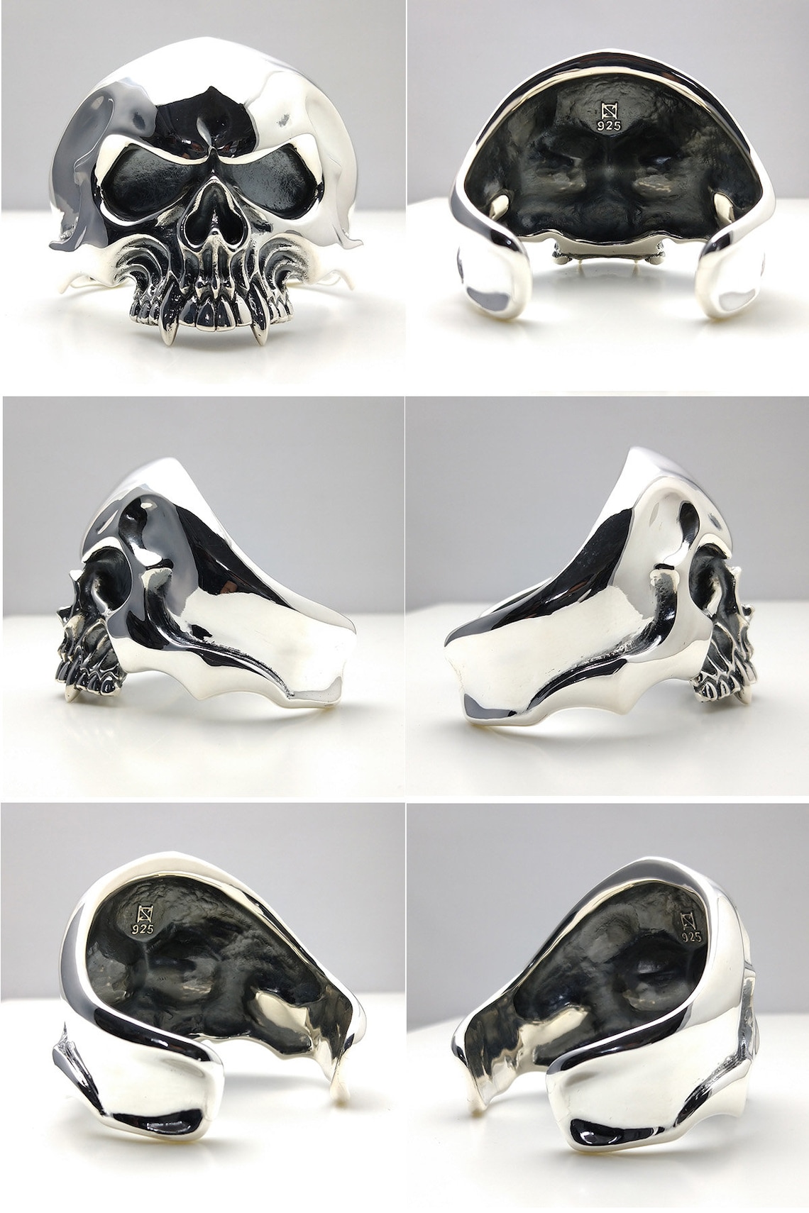 Ares Huge Skull Bangle - Etsy