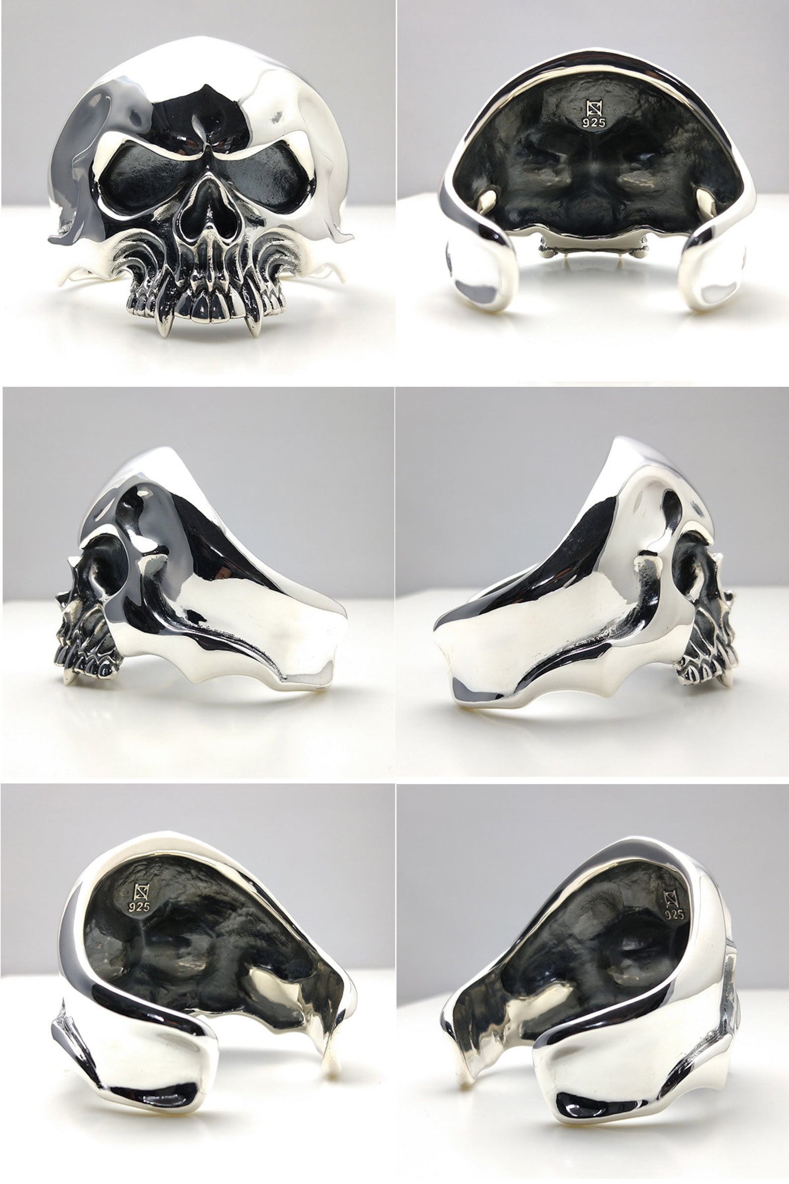 Ares Huge Skull Bangle - Etsy