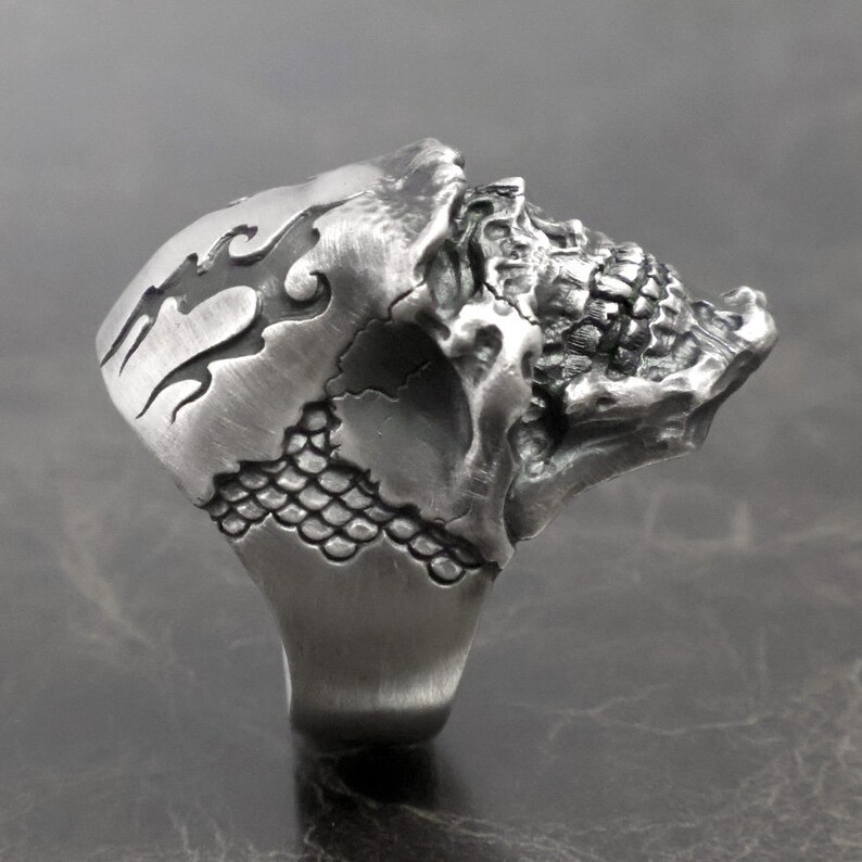 Dragon Skull Ring - Etsy