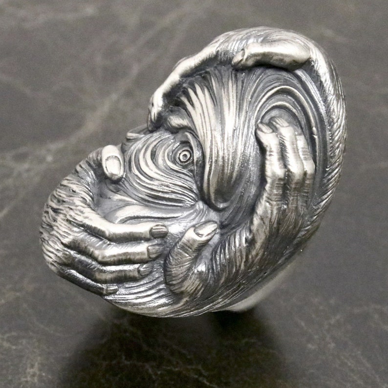 Three Wise Monkey Ring | Etsy