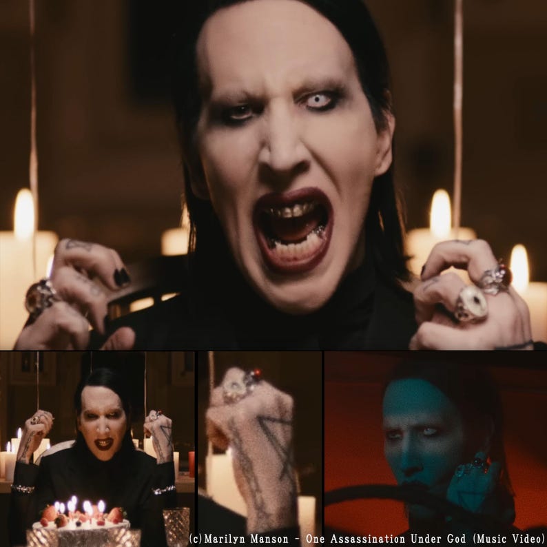 Ramia Red Gem Ring, Marilyn Manson Wears / SFD-R-098 - Etsy