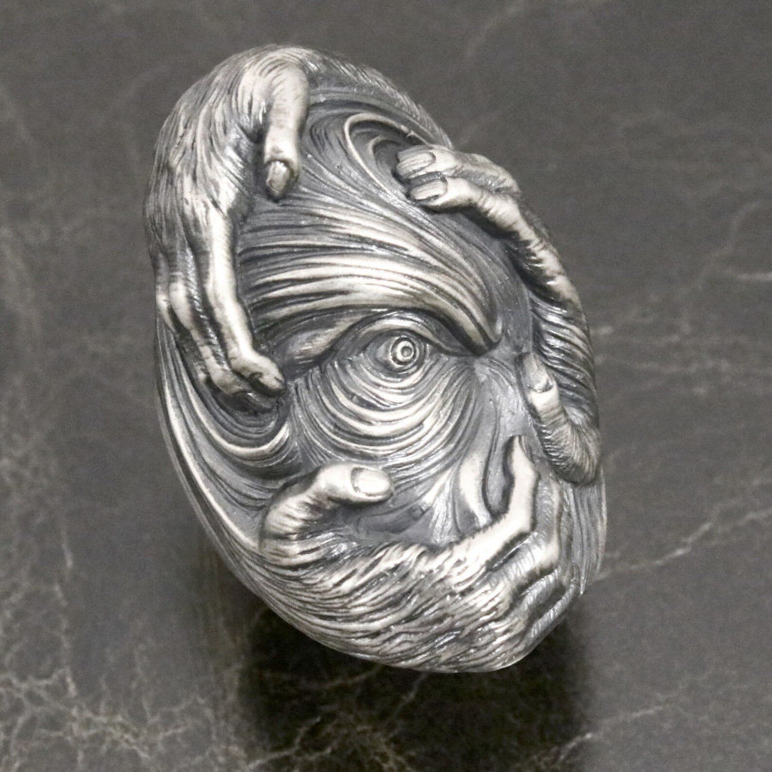 Three Wise Monkey Ring | Etsy