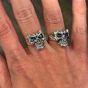 ASH Simple Small Skull Face Ring / SFD-R-154 - Etsy