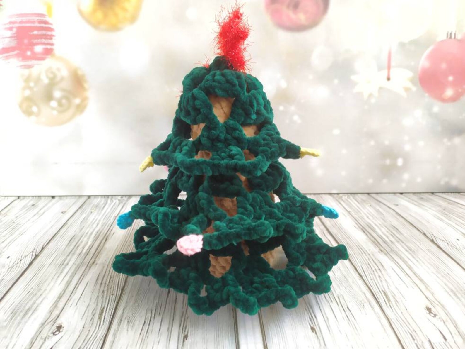 Mini Christmas Tree Plush Crochet Pattern for Beginners | Etsy