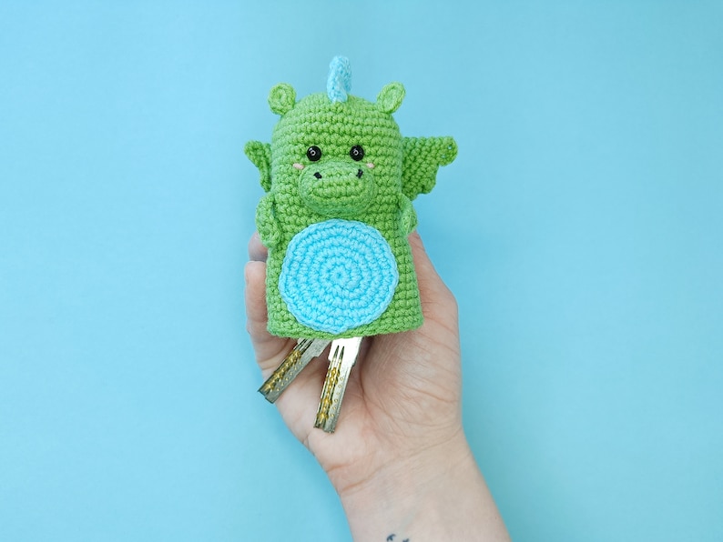 Dragon Key Cover Crochet Pattern Cozy Key Holder Crochet - Etsy