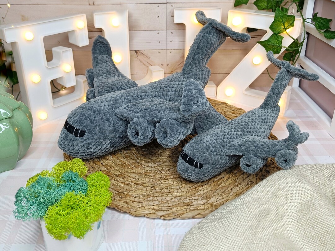Airplane Nursery Like Boeing C17, Tiny Plush Toy, Custom Plushie Baby ...