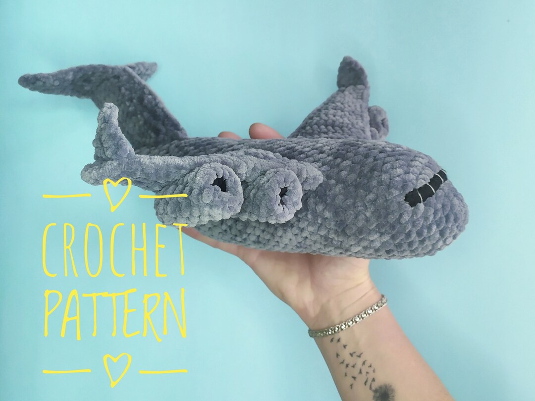 Crochet Pattern Airplane Nursery Like Boeing C17, Amigurumi Plane ...