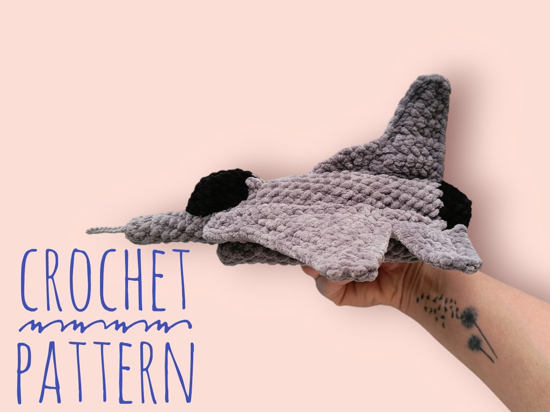 Crochet Pattern Airplane Nursery Like F-16, Amigurumi Plane Pattern ...