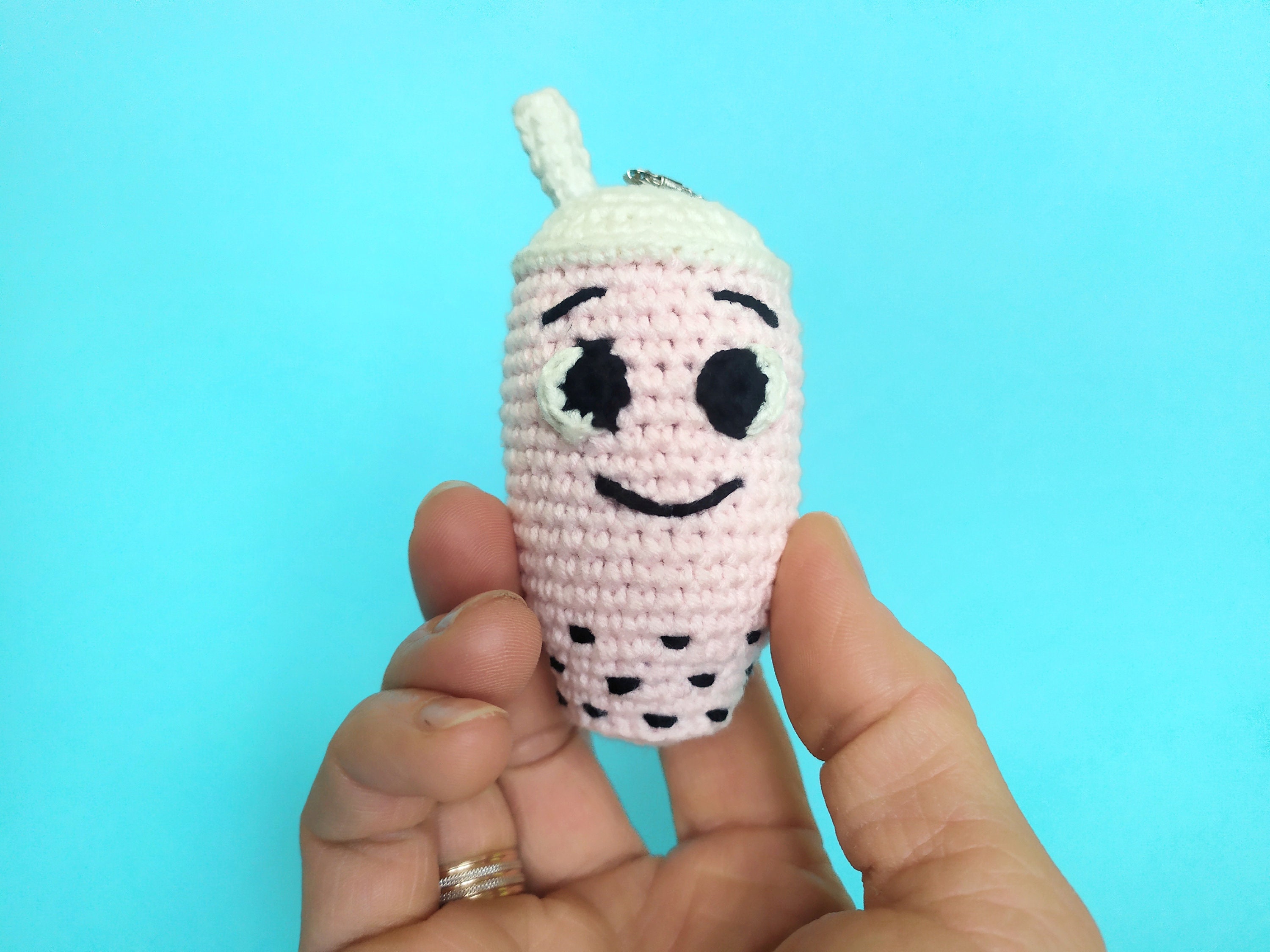 Crochet Keychain Pattern Amigurumi Boba Plush Toy Stuffed | Etsy