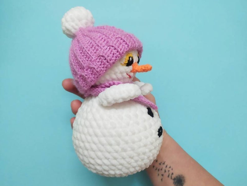 Snowman Crochet Pattern Primitive Snowman Decoration Snowman - Etsy