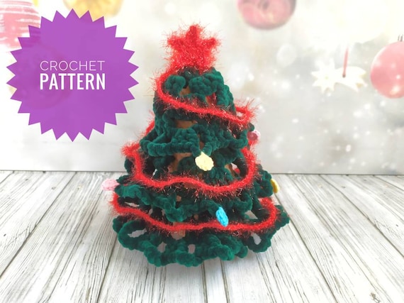 Mini Christmas Tree Plush Crochet Pattern for Beginners | Etsy