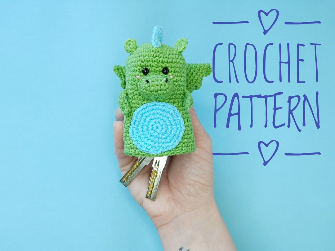 Dragon Key Cover Crochet Pattern, Cozy Key Holder Crochet, Plush ...