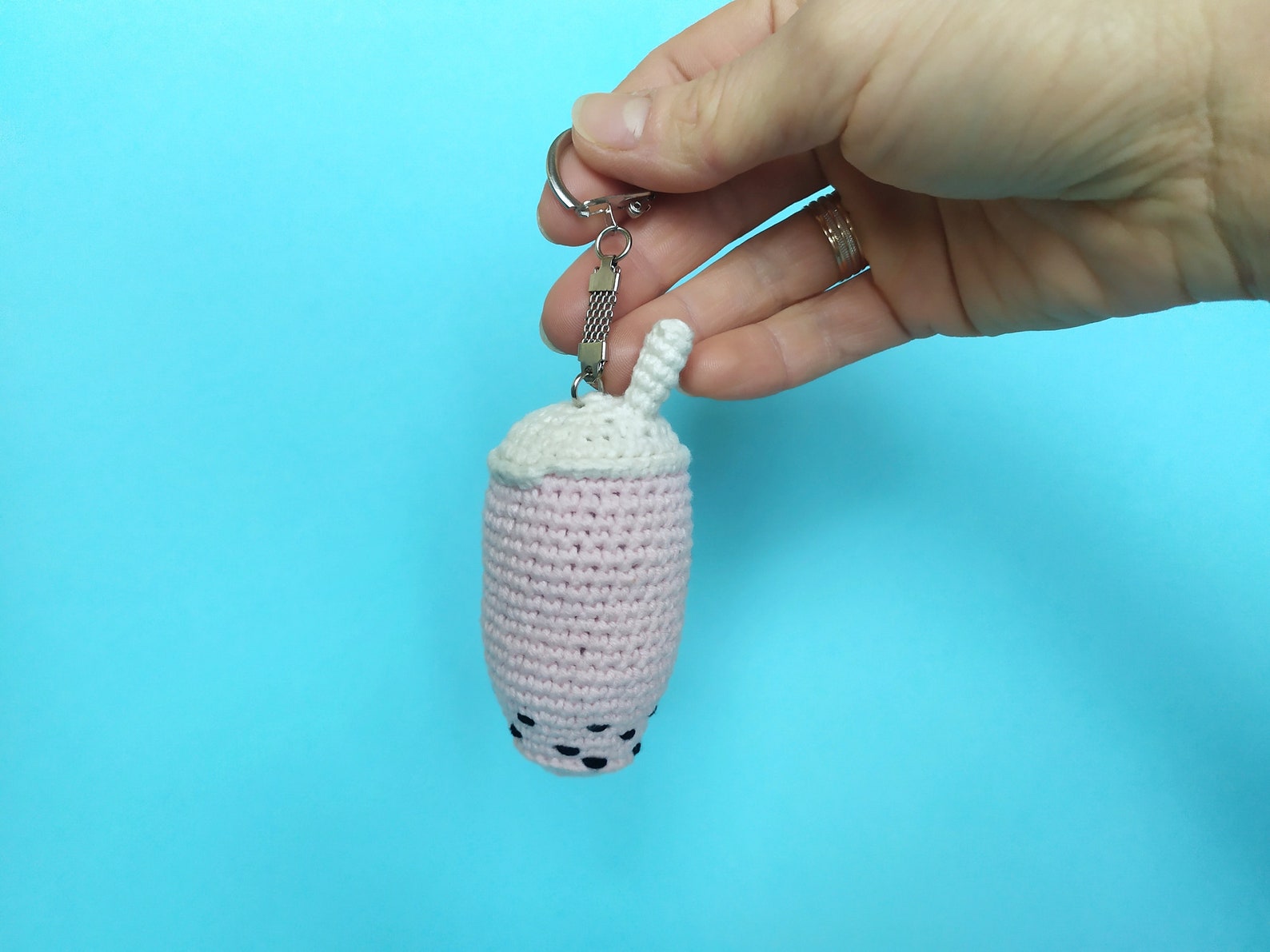 Crochet Keychain Pattern Amigurumi Boba Plush Toy Stuffed | Etsy