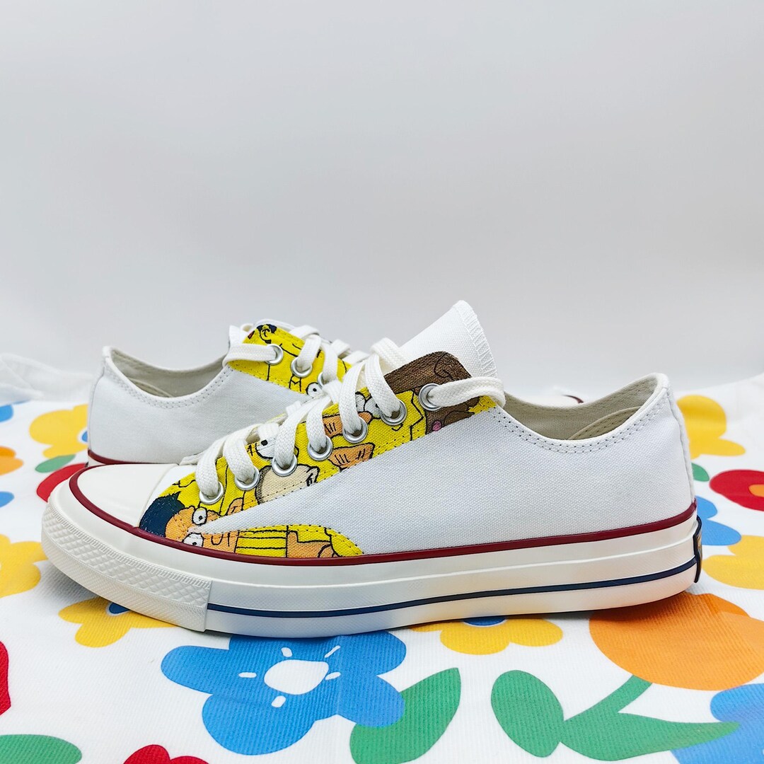 Hand Painted Shoes ，the Simpsons Sneakers，canvas Shoe Art - Etsy
