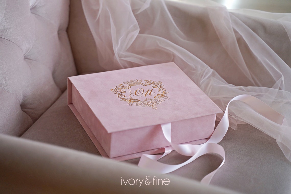 Wedding Invitation Box Powder Pink With Department for - Etsy