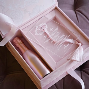 Wedding Invitation Box - Powder Pink - With Department for Mini ...