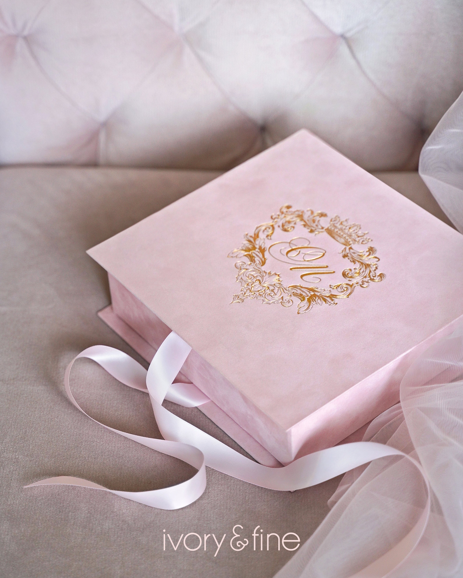 Wedding Invitation Box Powder Pink With Department for - Etsy