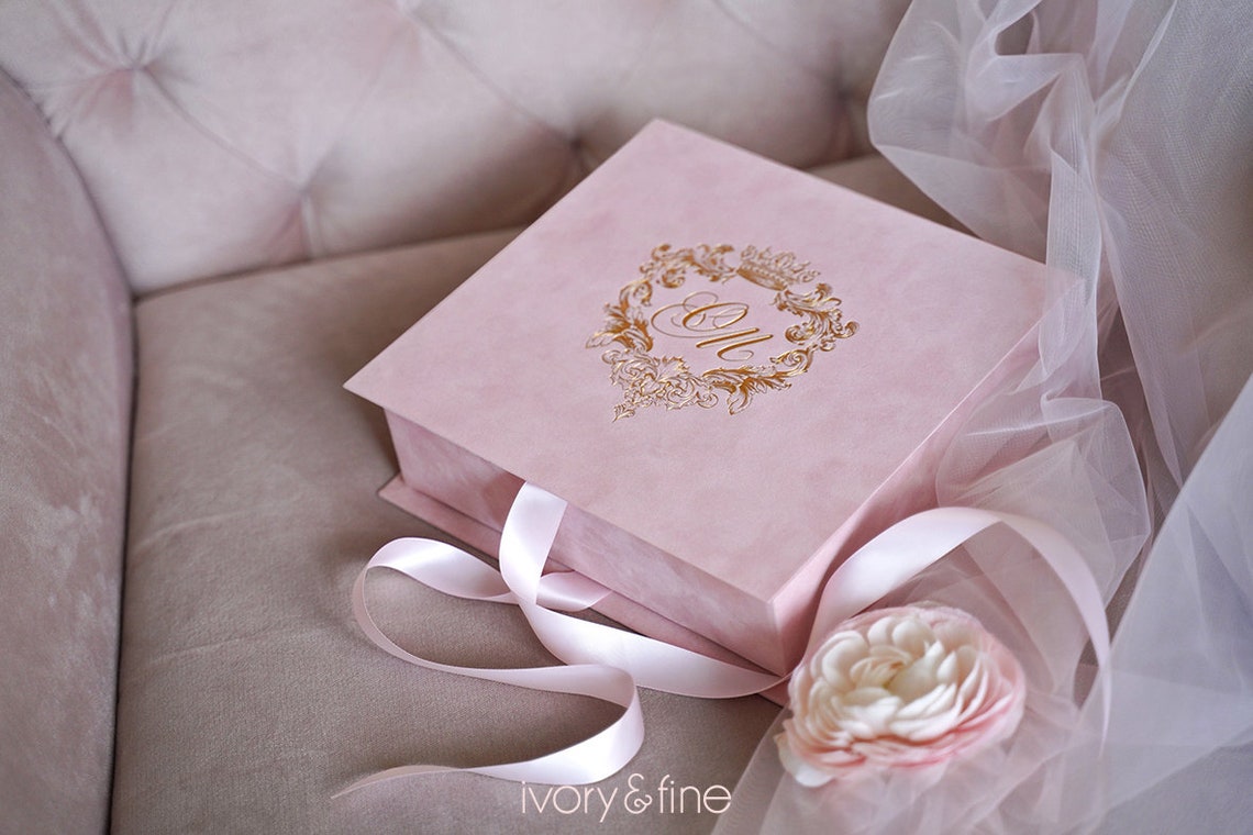 Wedding Invitation Box Powder Pink With Department for - Etsy