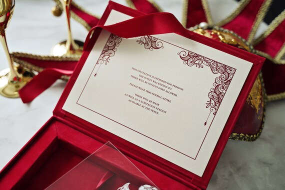 Red Velvet Theme Party Invitation