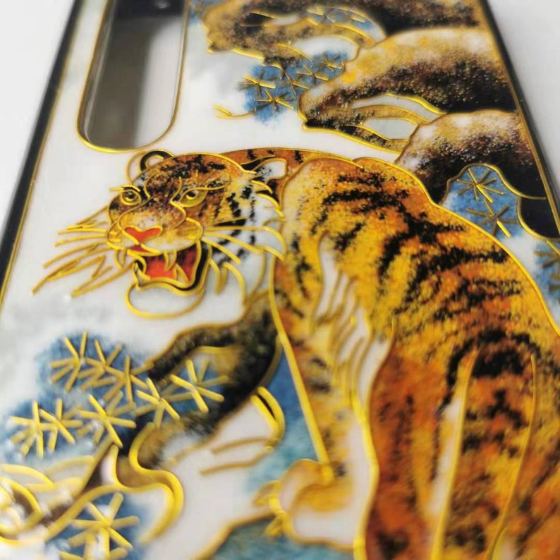 Tradition Cloisonne art handmade tiger phone case | Etsy