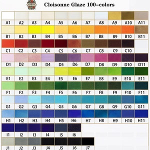 Cloisonne Enamel Powder 50G 1.76 Oz Natural Mineral Glaze, 100 Colors ...