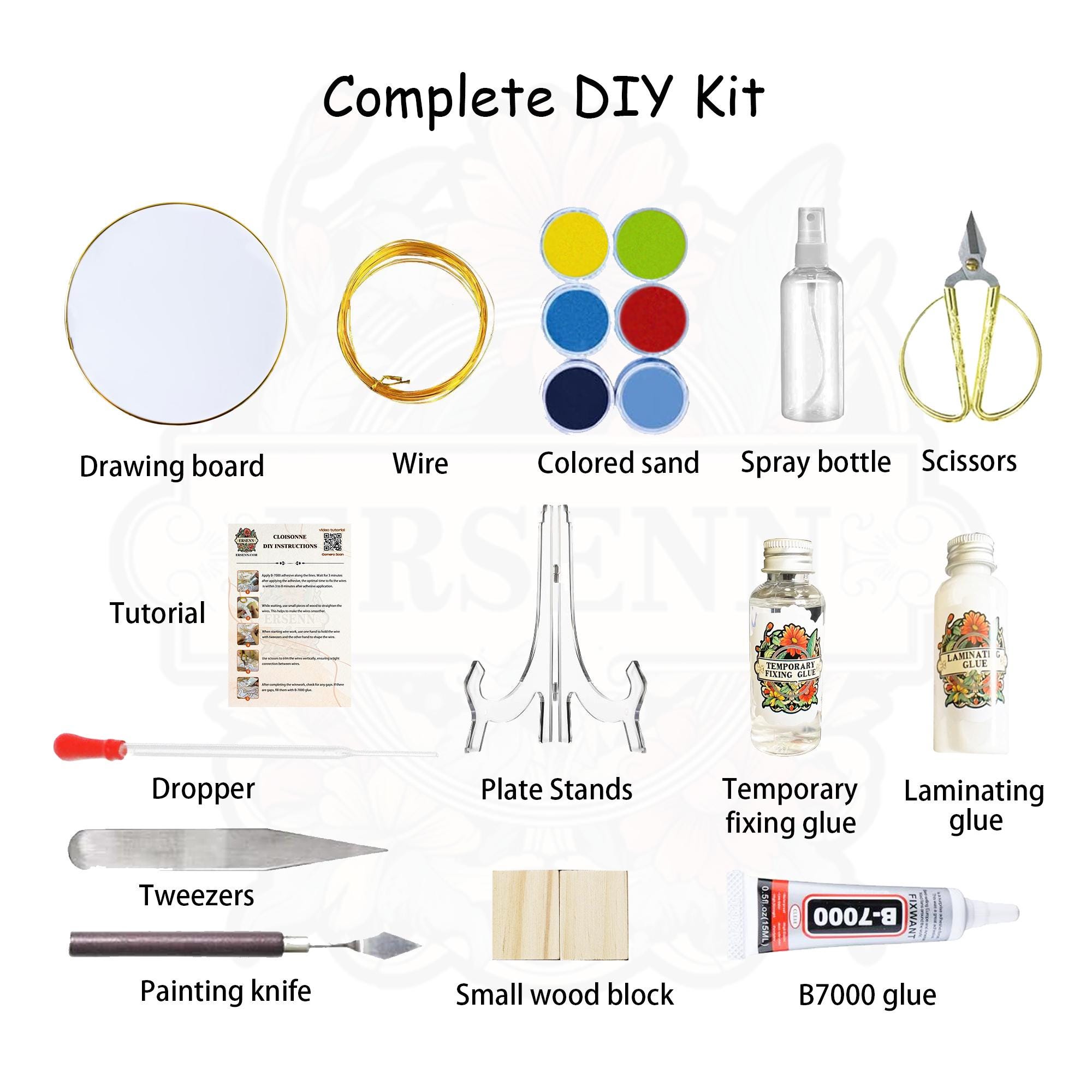 Golden Fish Harmony Cloisonne DIY Kit | Modern Cloisonne Painting Kit ...