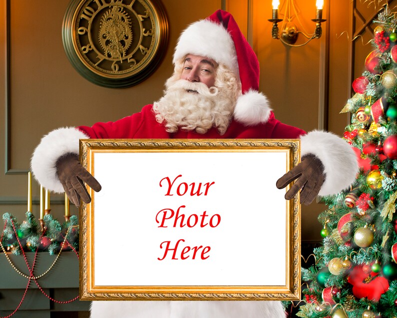 Frame Digital Template Background Santa Claus Christmas Digital ...